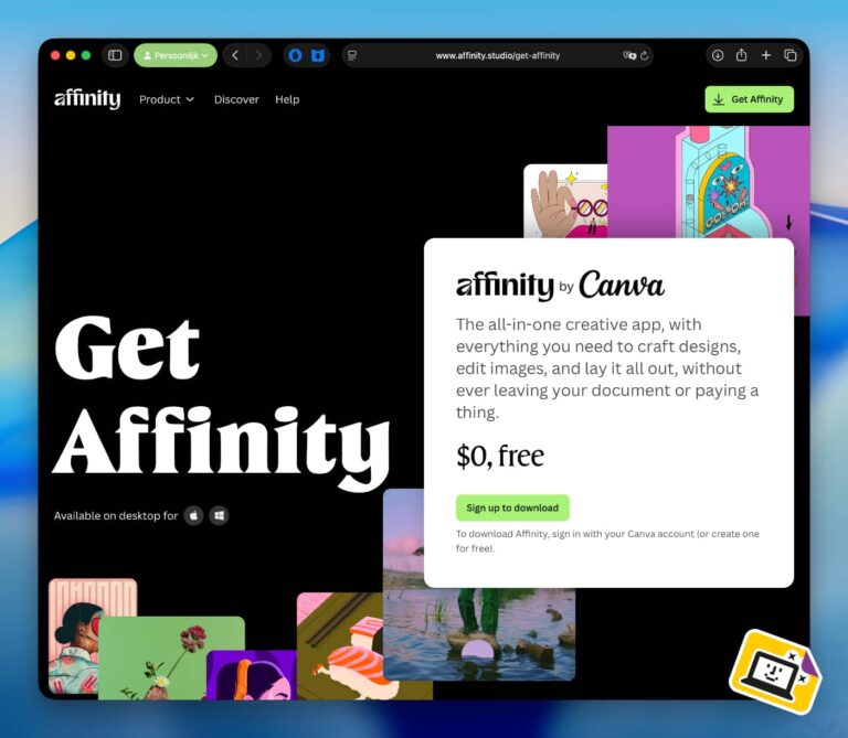 Affinity is nu een alles-in-één gratis app - verbeterjemac